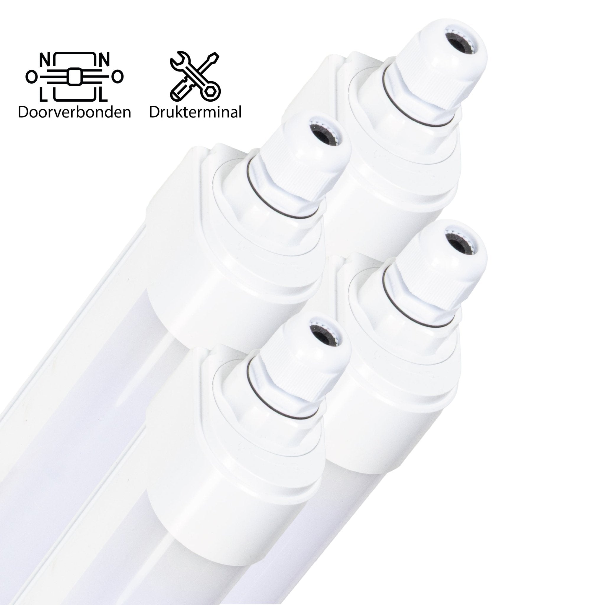 LED TL Armatuur met Strip 150cm 4-Pack - 46W 5520lm - Koppelbaar - LED ...