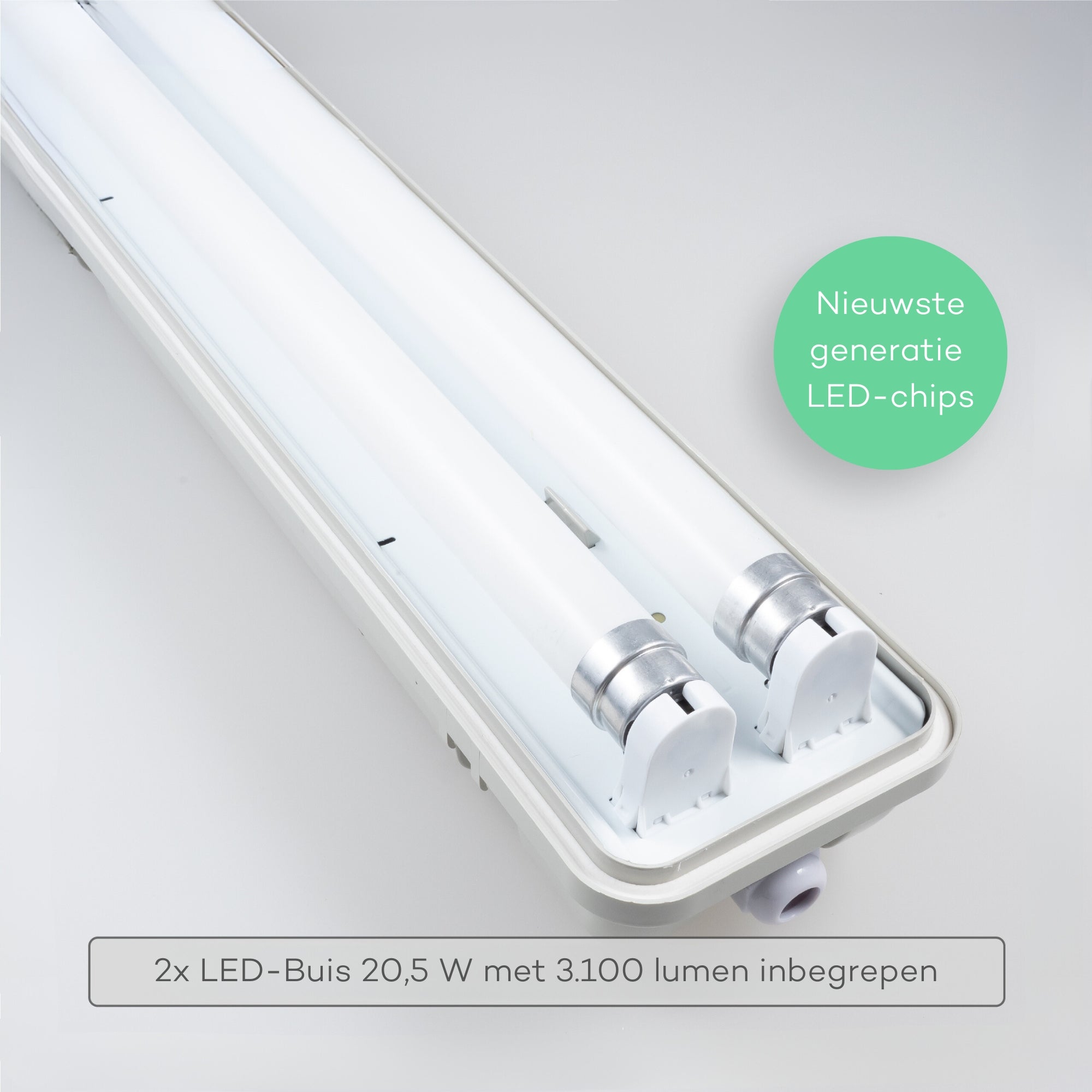 Dubbele LED TL Lamp 150 cm met 2 LED tl buizen kopen? - LED.nl
